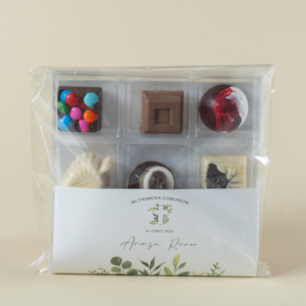 Paquete de 30, 50 ó 70 Carteritas de 9 chocolates